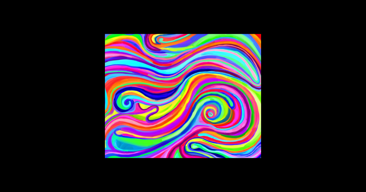 Trippy Swirly Rainbow Abstract - Psychedelic Pattern - Pin | TeePublic