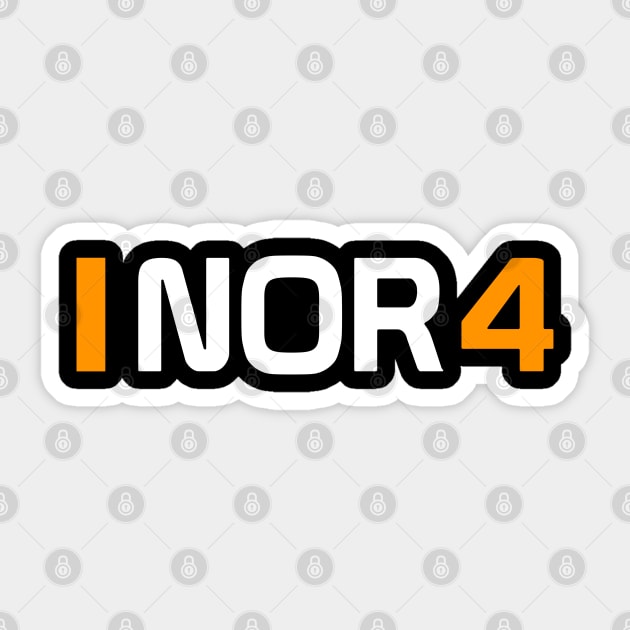 NOR 4 Design - White Text. - Nor 4 - Sticker | TeePublic