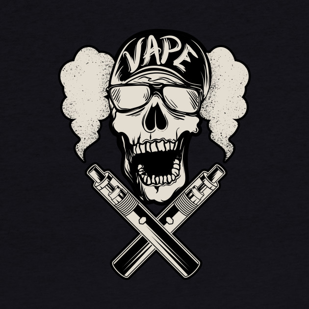 Skull Vape - Skull - Baseball T-Shirt | TeePublic