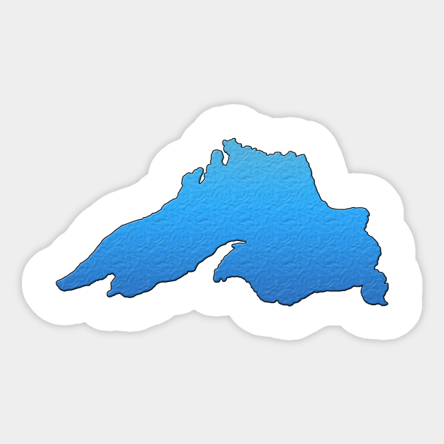 Great Lakes Lake Superior Outline - Lake Superior - Sticker | TeePublic