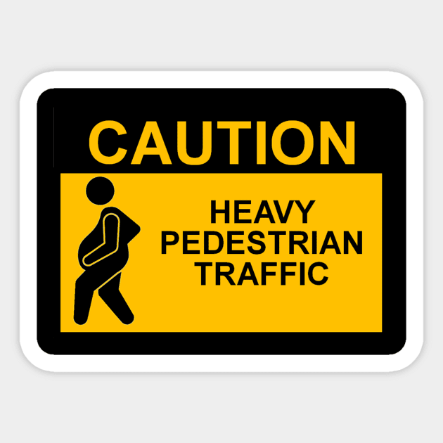 OSHA Style Caution Sign - Heavy Pedestrian Traffic - Osha - Sticker ...