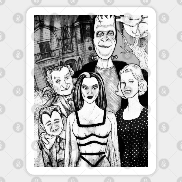 Freaky Family - The Munsters - Sticker | TeePublic
