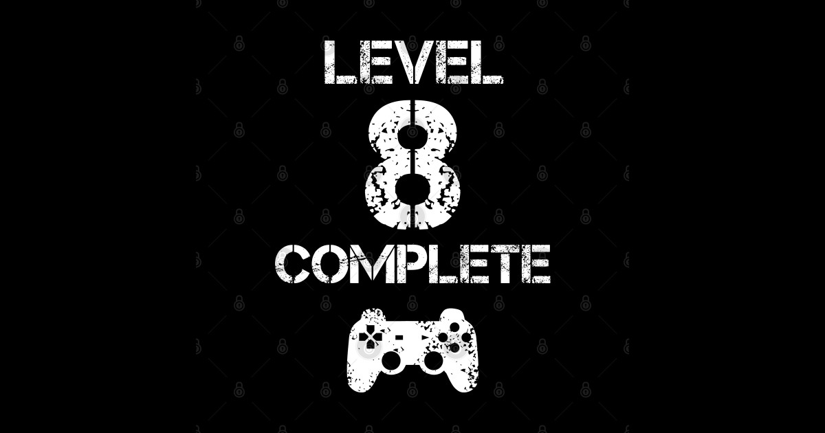 Level 8 Complete T-Shirt - Celebrate 8th Wedding - Gift - Level 8 ...