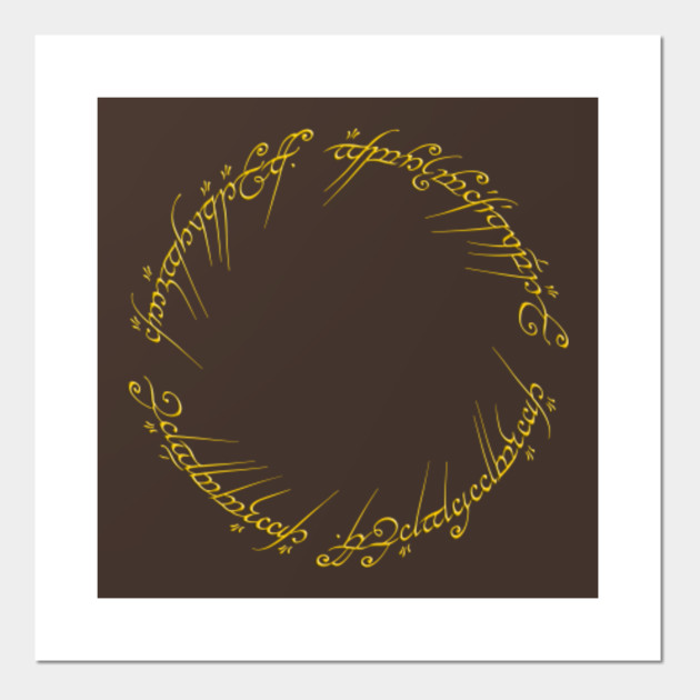 The One Ring Inscription - Lord Of The Rings - Posters and Art Prints ...