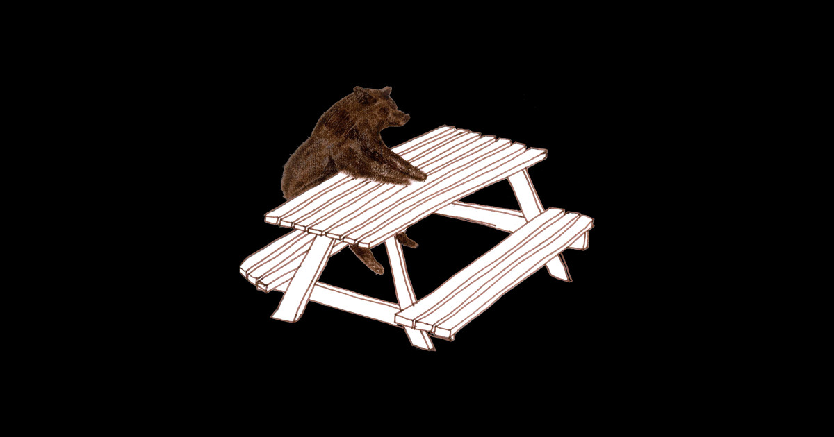 Picnic bear - Bear - Sticker | TeePublic