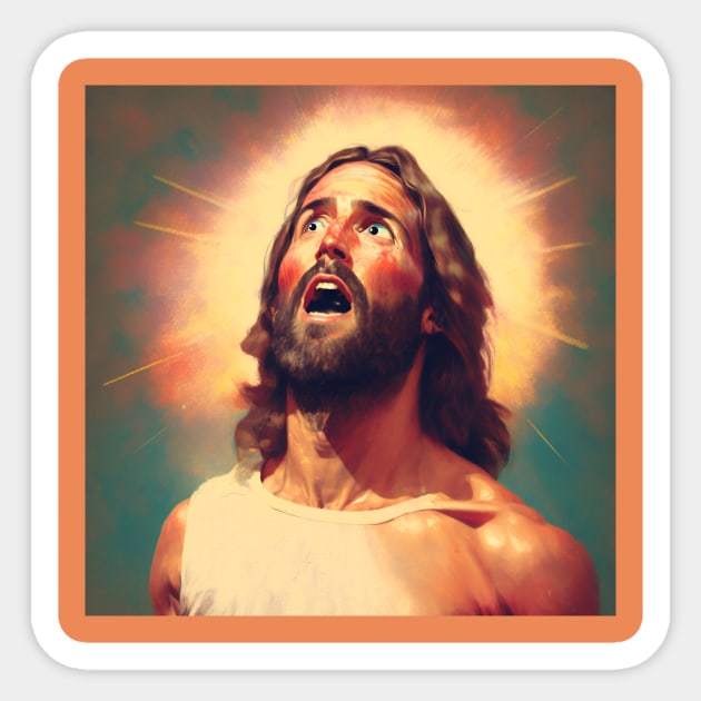 2d realistic illustration of Jesus Meme - Jesus Lover - Sticker | TeePublic