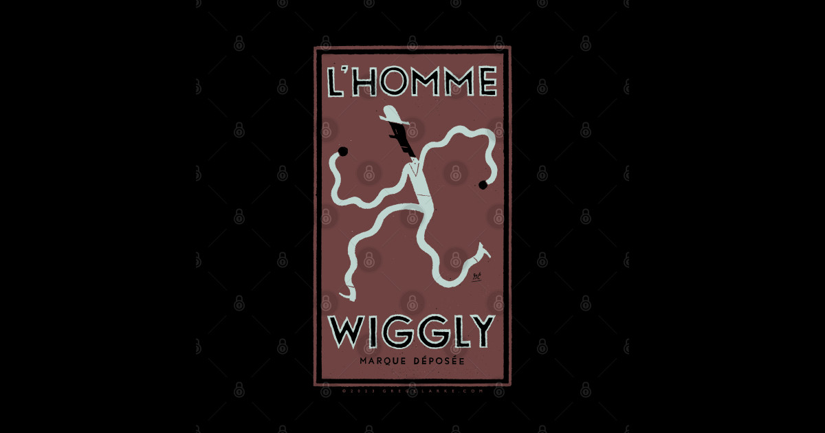L'Homme Wiggly - Wiggly Man - Sticker | TeePublic