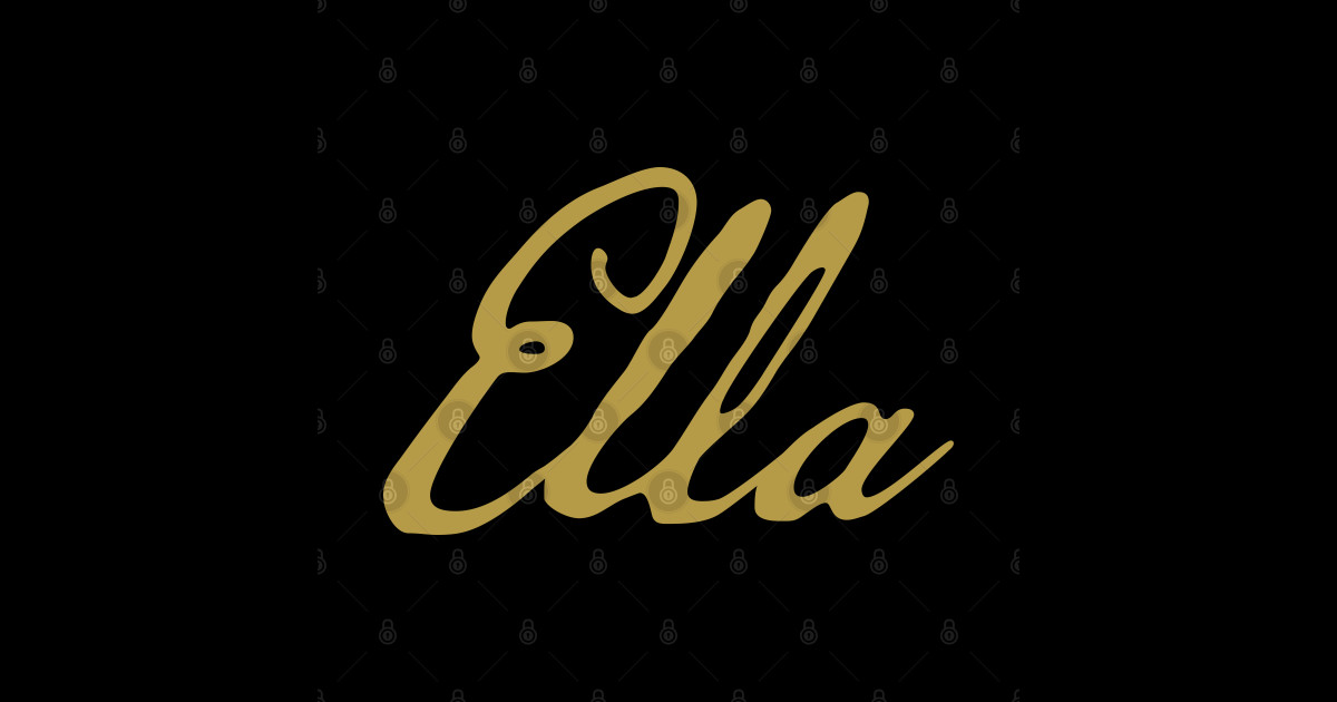 Ella Typography Gold Script - Ella - Magnet | TeePublic