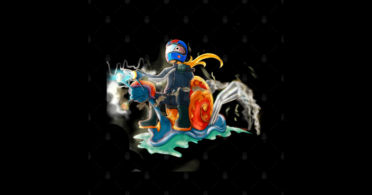 Snail Rider - Rider - Posters and Art Prints | TeePublic