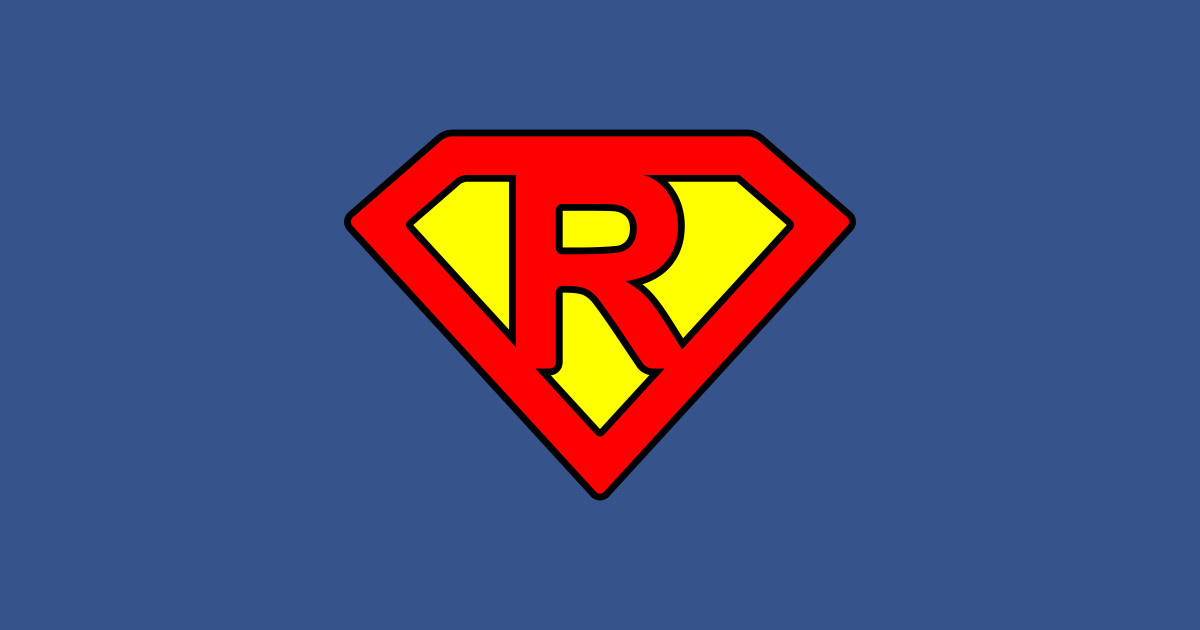 Superman letter R - Superman Letter - Sticker | TeePublic