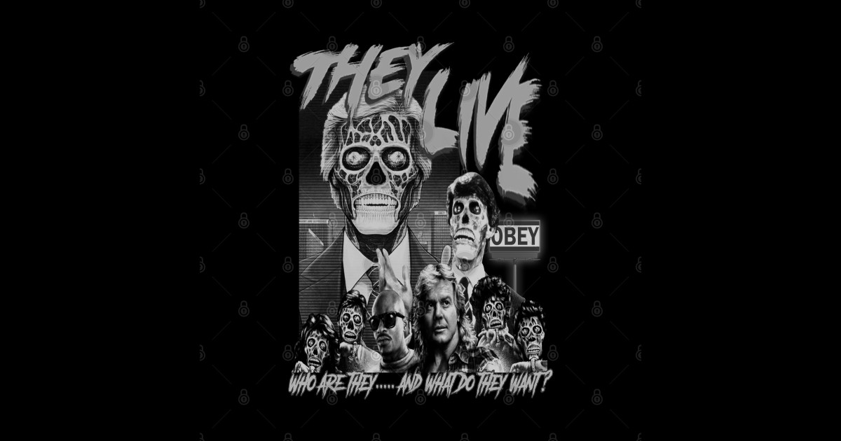 They Live, Classic Sci-Fi (Black & White) - They Live - Sticker | TeePublic