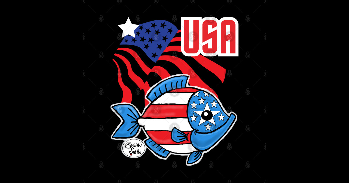 USA flag fish 4th of July Catch that Spirit Fritts Cartoons - Usa Flag ...