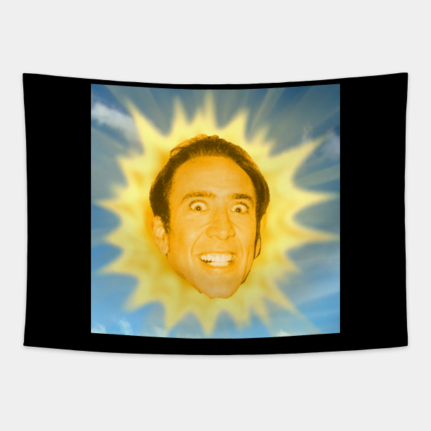 Nicolas Cage Sun - Nicolas Cage - Tapestry | TeePublic