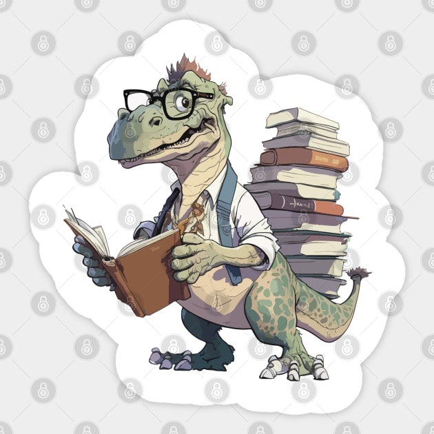 Professor T-Rex - Vector - Sticker | TeePublic