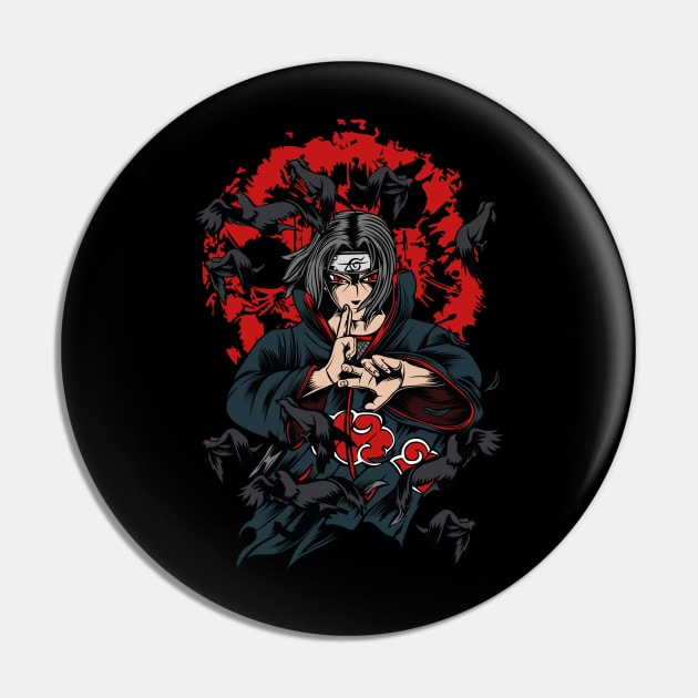 Itachi Genjutsu Anime Fanart - Itachi - Pin | TeePublic