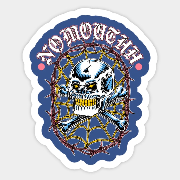 Spider Web Skull - Skull Design - Sticker | TeePublic