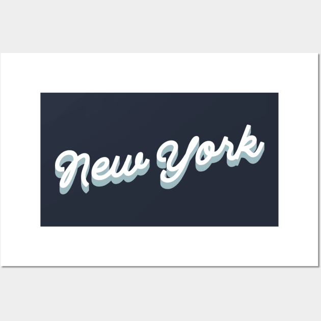 New york cursive script - New York - Posters and Art Prints | TeePublic