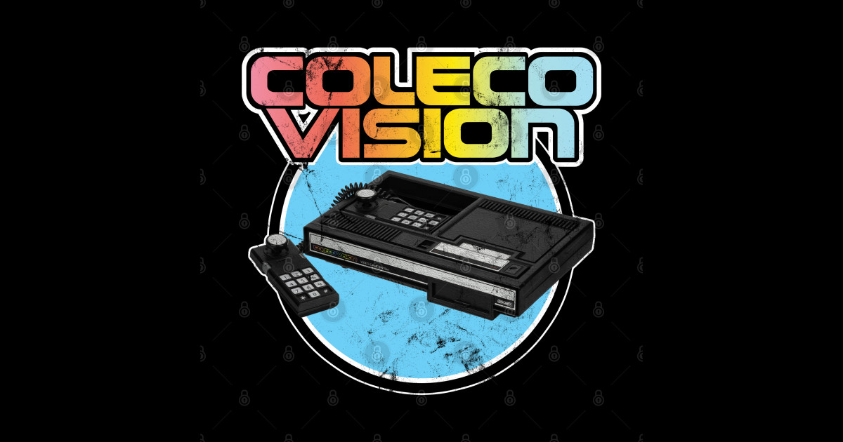 Colecovision Retro Home Gaming System 80's Vintage Distressed Look ...