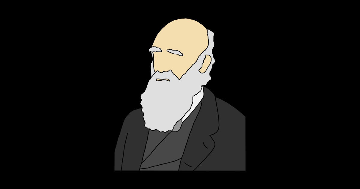 Charles Darwin Illustration - Darwin - Sticker | TeePublic