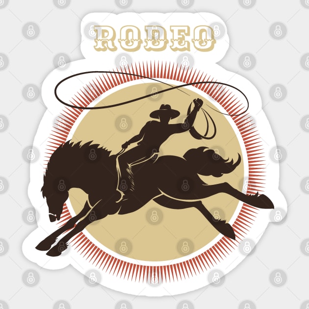 Rodeo Cowboy - West - Sticker | TeePublic
