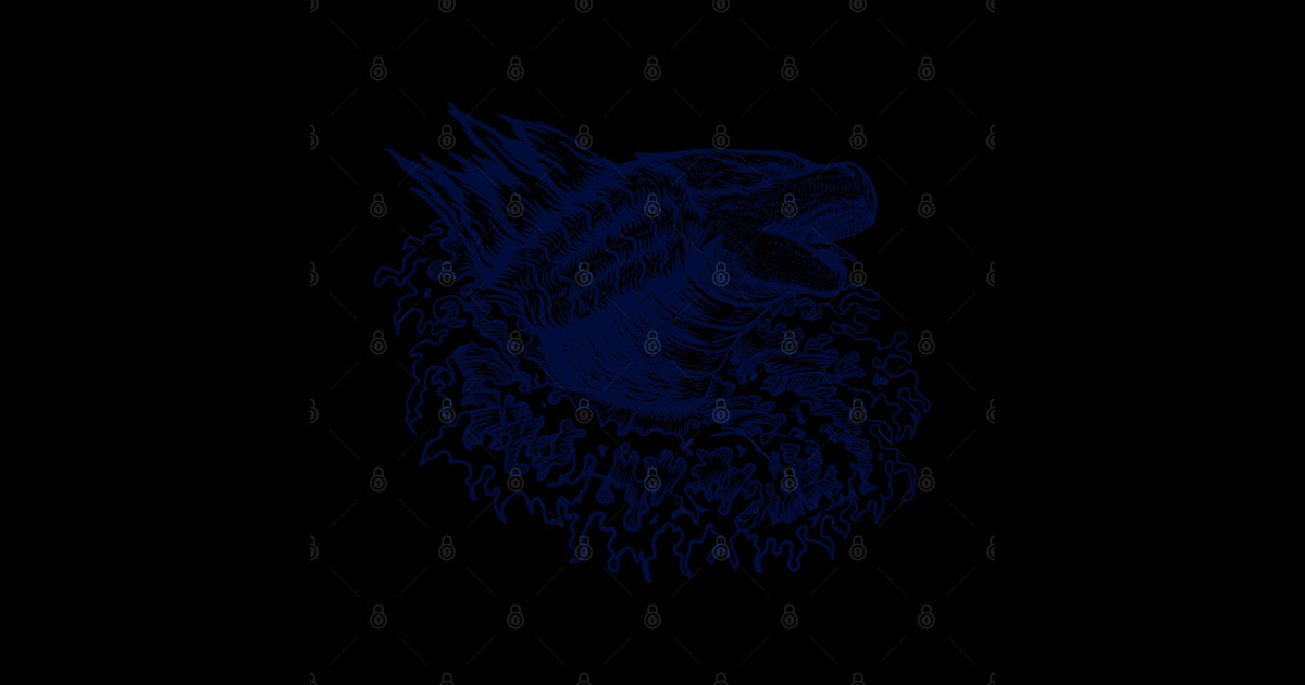 The Great Godzilla Line Art - Godzilla - Sticker | TeePublic
