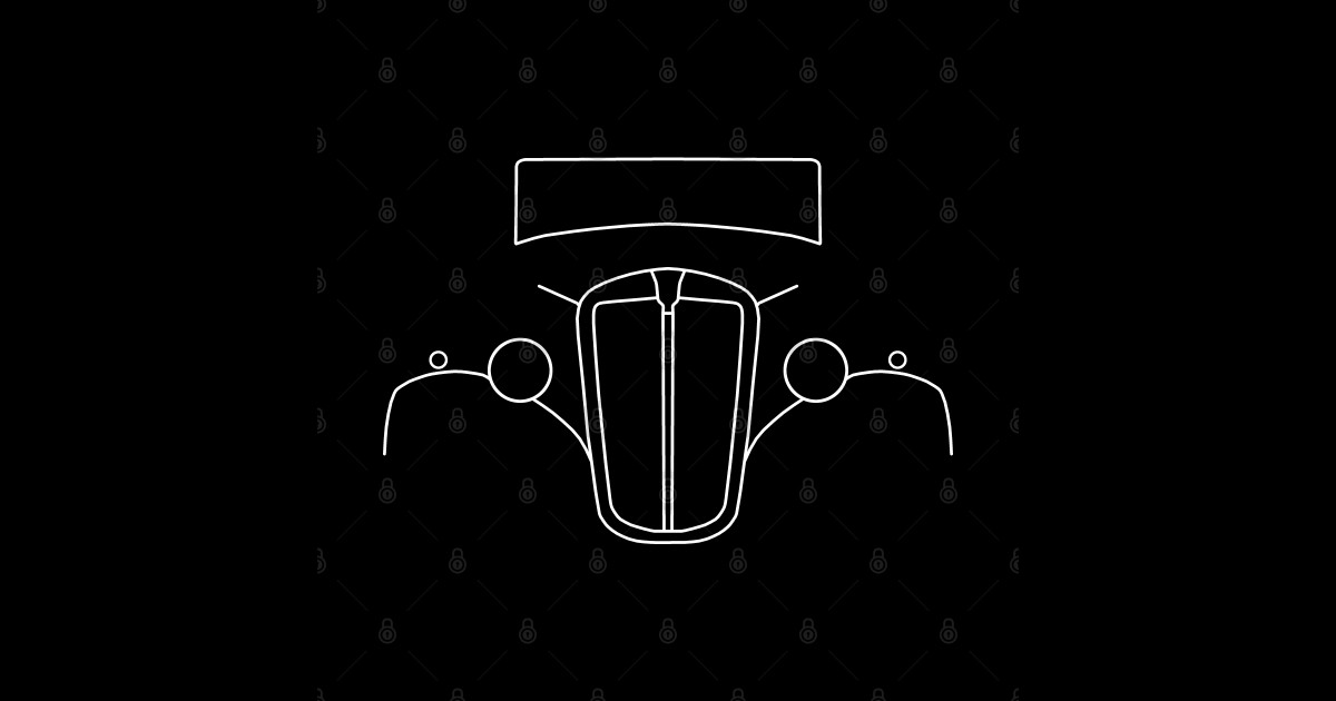 Vintage Morris 8 outline graphic (white) - Morris - Posters and Art ...