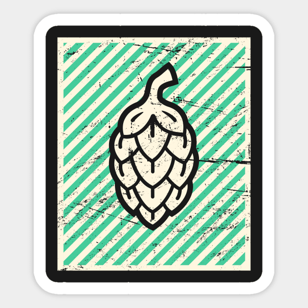 Vintage Craft Beer Hops Poster - Beer - Sticker | TeePublic
