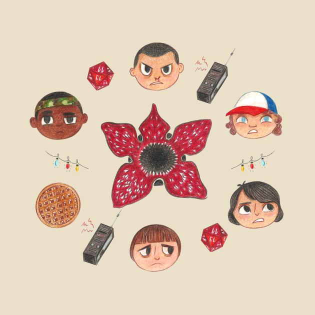 Stranger Things Circle - Stranger Things - T-Shirt | TeePublic