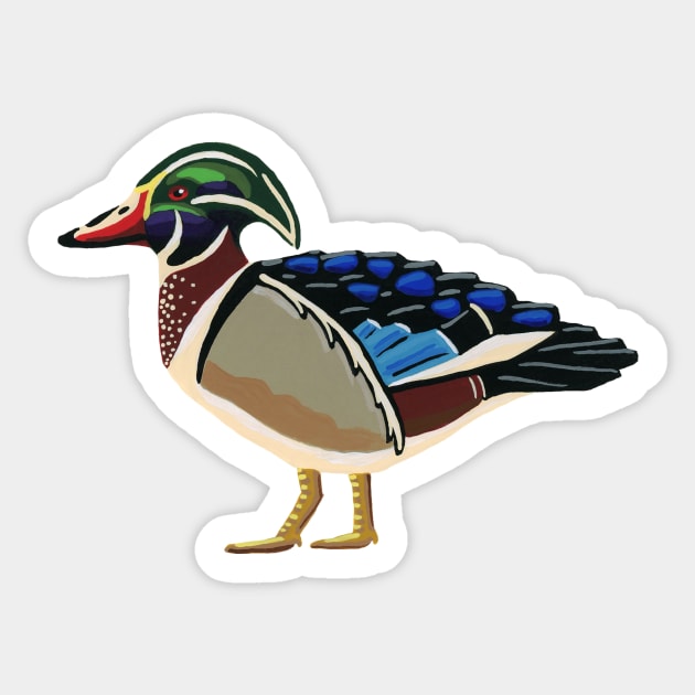 Wood Duck - Duck - Sticker | TeePublic