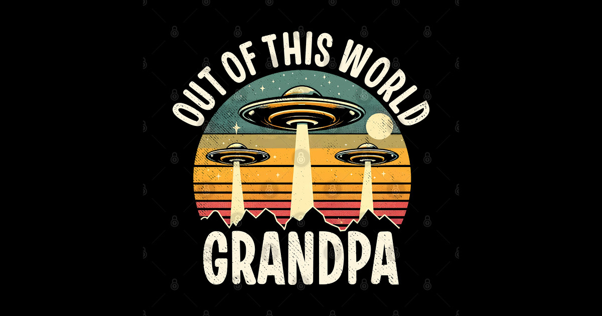 Retro Space-Themed Grandfather Appreciation - Grandpa - Sticker | TeePublic