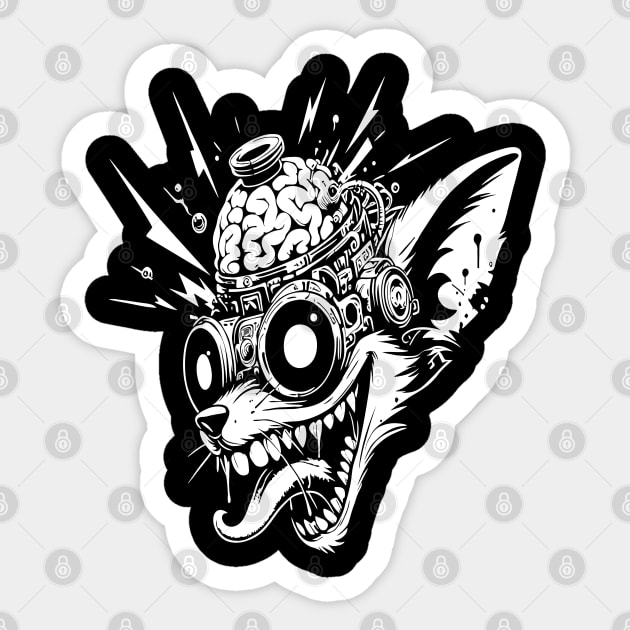 Psycho Rat - Mad Scientist - Sticker | TeePublic