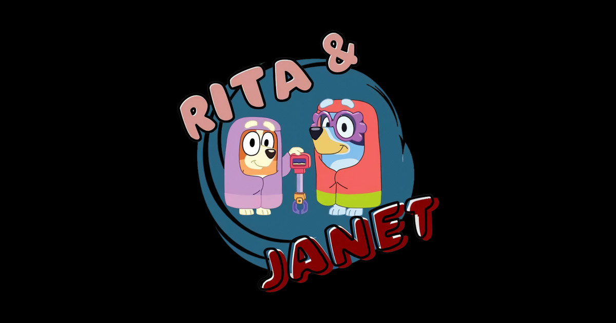 Cute Bluey Rita And Janet - Bluey - Sticker | TeePublic