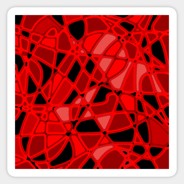 Stained Glass Red - Trending - Sticker | TeePublic