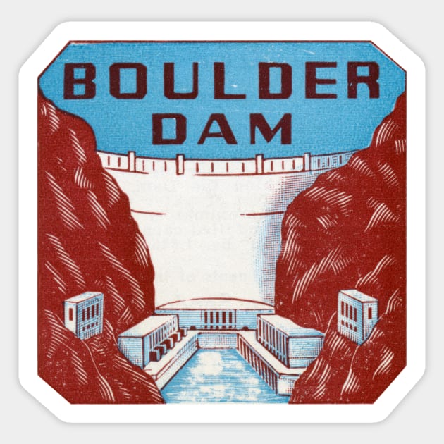 1935 Boulder Dam - Boulder Dam - Sticker | TeePublic