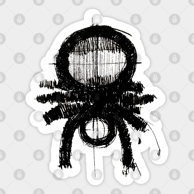 Black halloween spider - Halloween Trend Spider Black Ink - Sticker ...