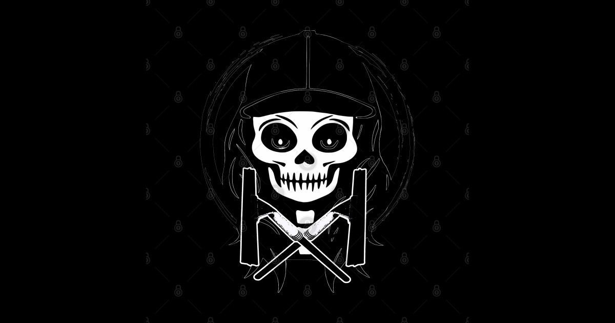 Female Window Cleaner Skull and Squeegee Black Logo - Window Cleaner ...