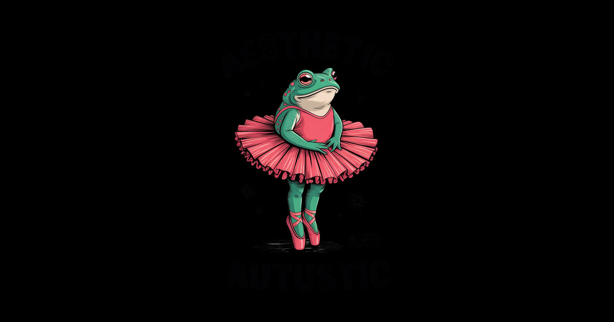 Aesthetic and Autistic Frog - Funny Neurodivergent Meme - Sticker ...