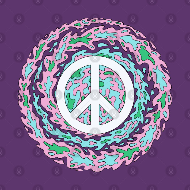 Psychedelic Peace - Peace Symbol - T-Shirt | TeePublic