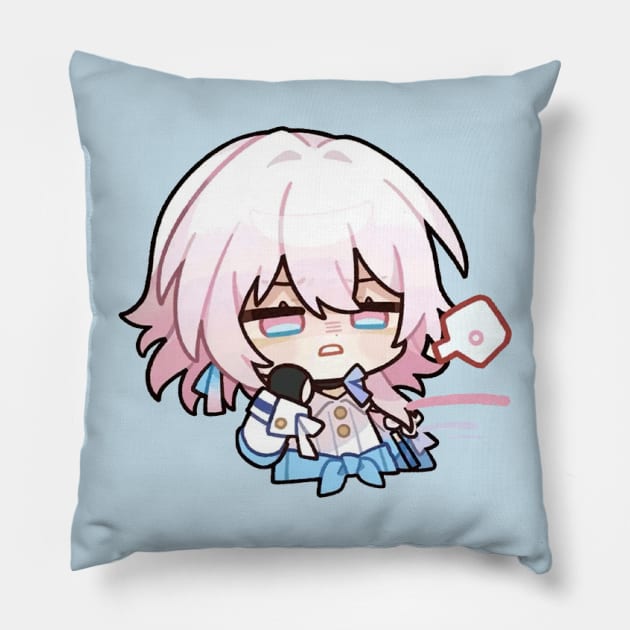 Honkai Star Rail Chibi March 7th - Honkai Star Rail - Pillow | TeePublic