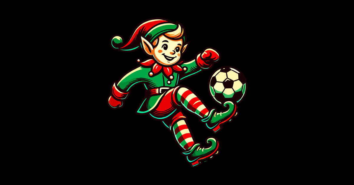 Christmas Elf Football Player Christmas Football - Christmas Party ...