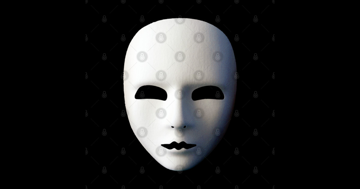 White Volto Grezzo Venetian Masquerade Mask - Masquerade Mask - Sticker ...
