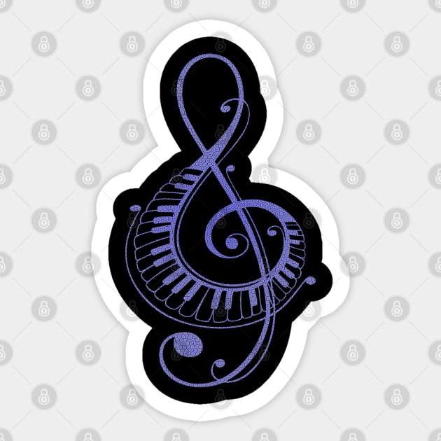 Clave de Sol - Musical Note - Sticker | TeePublic