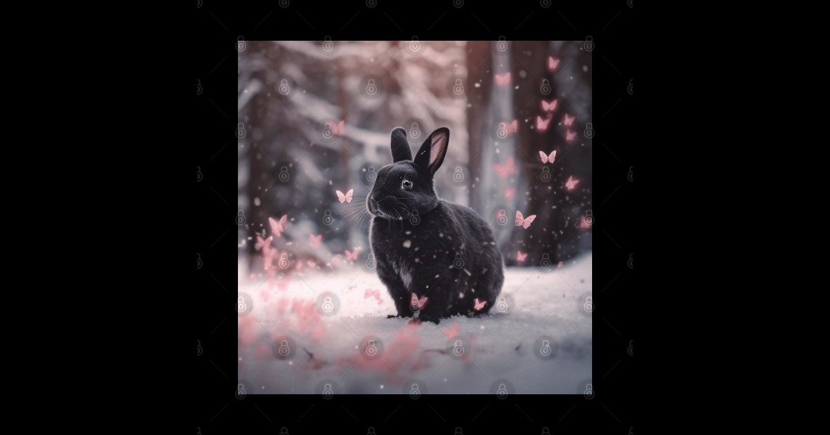 Loving Black Rex Rabbit - Black Rex Rabbit - Posters and Art Prints ...
