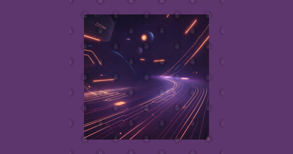 Cosmic Abstract - Starship Trails Futuristic Design - Futuristic Art ...