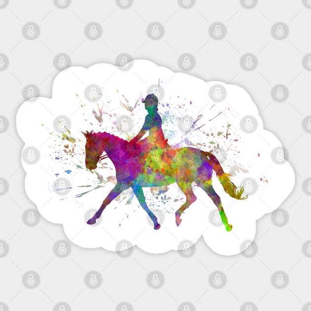 Watercolor horse show - Horse Riding - Sticker | TeePublic