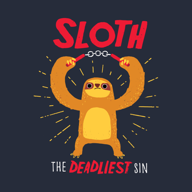 Sloth: The Deadliest Sin - Sloth - T-Shirt | TeePublic