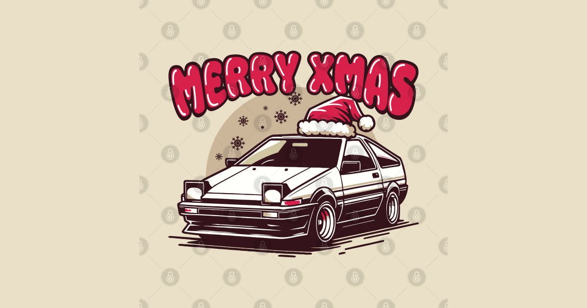 TRUENO 86 MERRY CHRISTMAS EDITION - Trueno Ae86 - T-Shirt | TeePublic