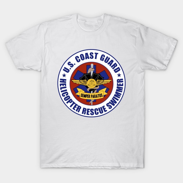 USCG Helicopter Rescue Swimmer patch - Rescue Swimmer - T-Shirt | TeePublic