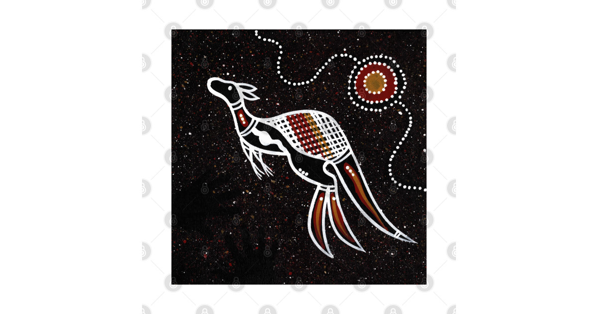 Aboriginal Art - Kangaroo - Kangaroo - T-Shirt | TeePublic