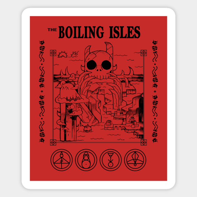 Boiling Isles Map - Owl House - Sticker | TeePublic